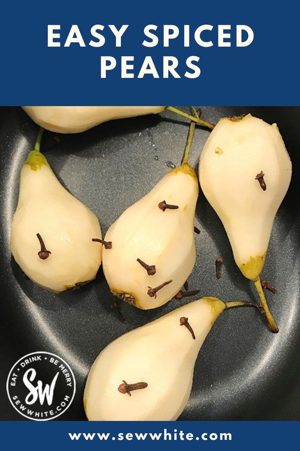 Mulled Wine Pears - slow cooker dessert perfect for Christmas