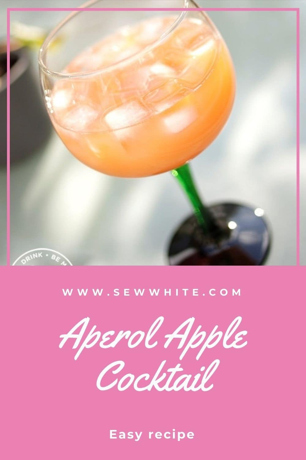 Aperol Apple Cocktail - Easy summer cocktail to make at home