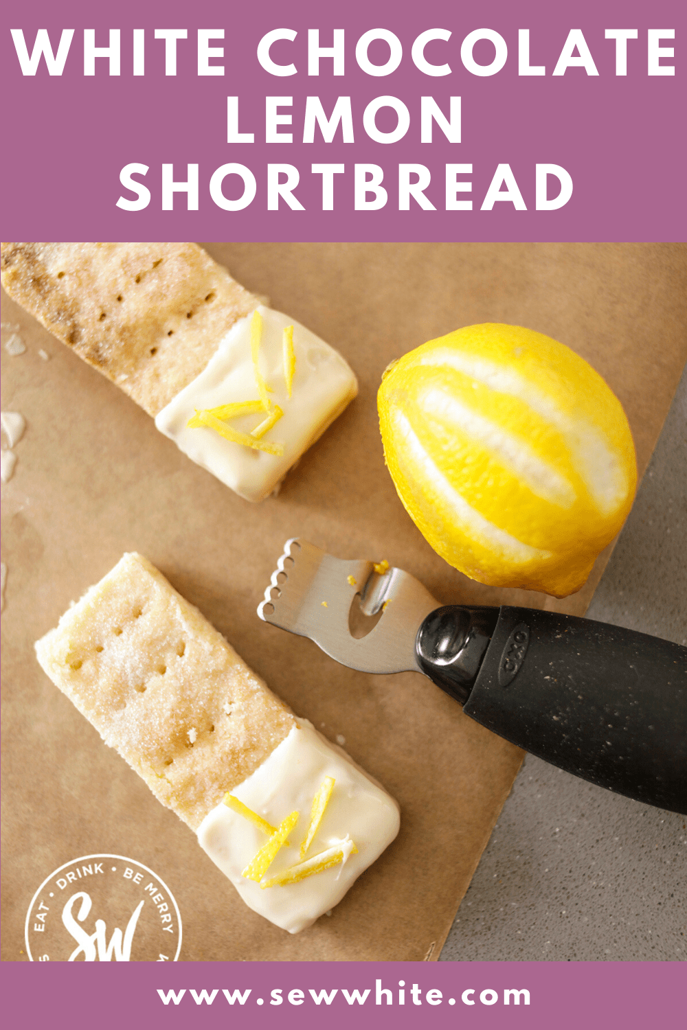 White Chocolate Lemon Shortbread - Sew White