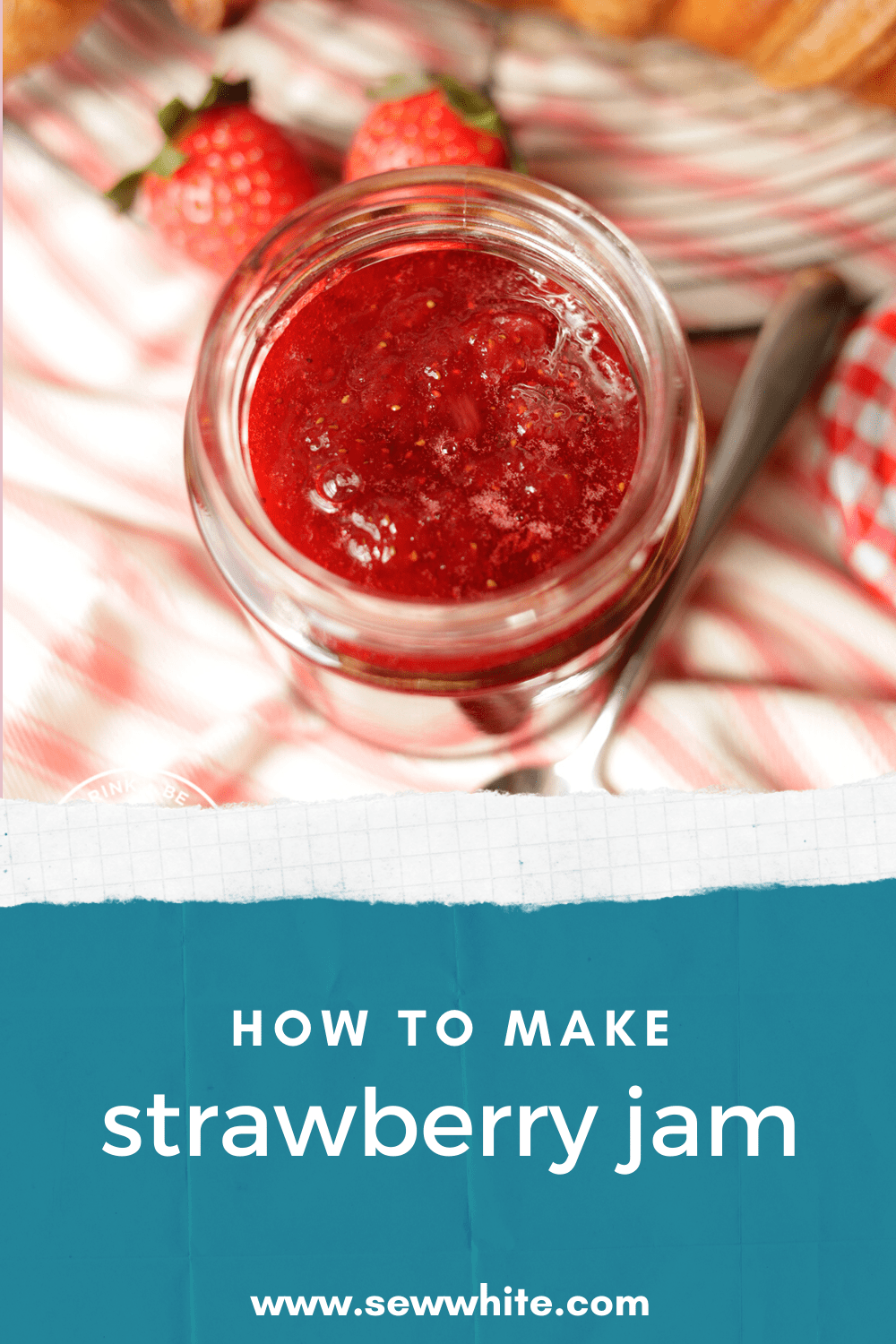 Small Batch Strawberry Jam - Easy one punnet strawberry jam recipe