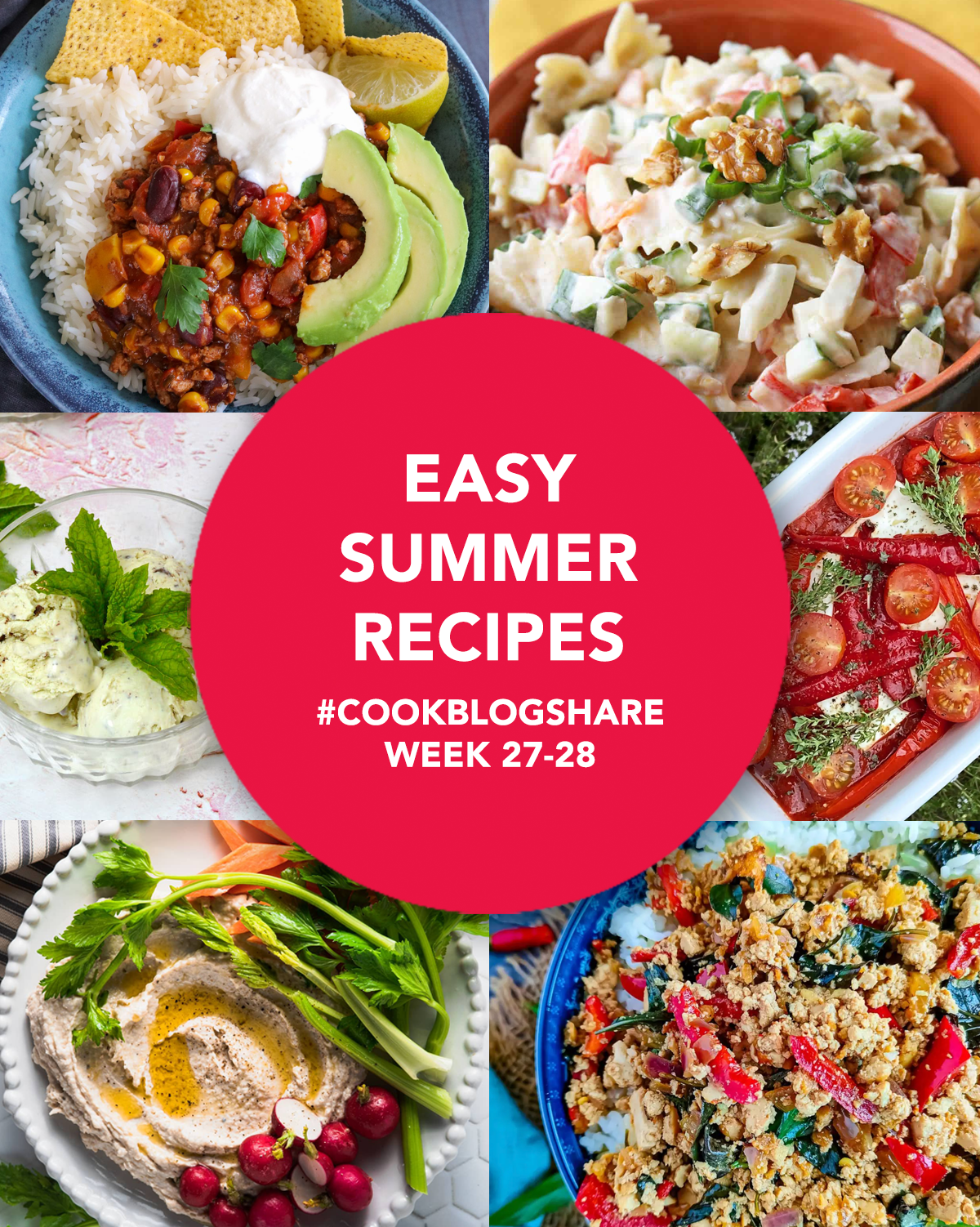 Easy Summer Recipes - #CookBlogShare Week 27-28 - Sew White