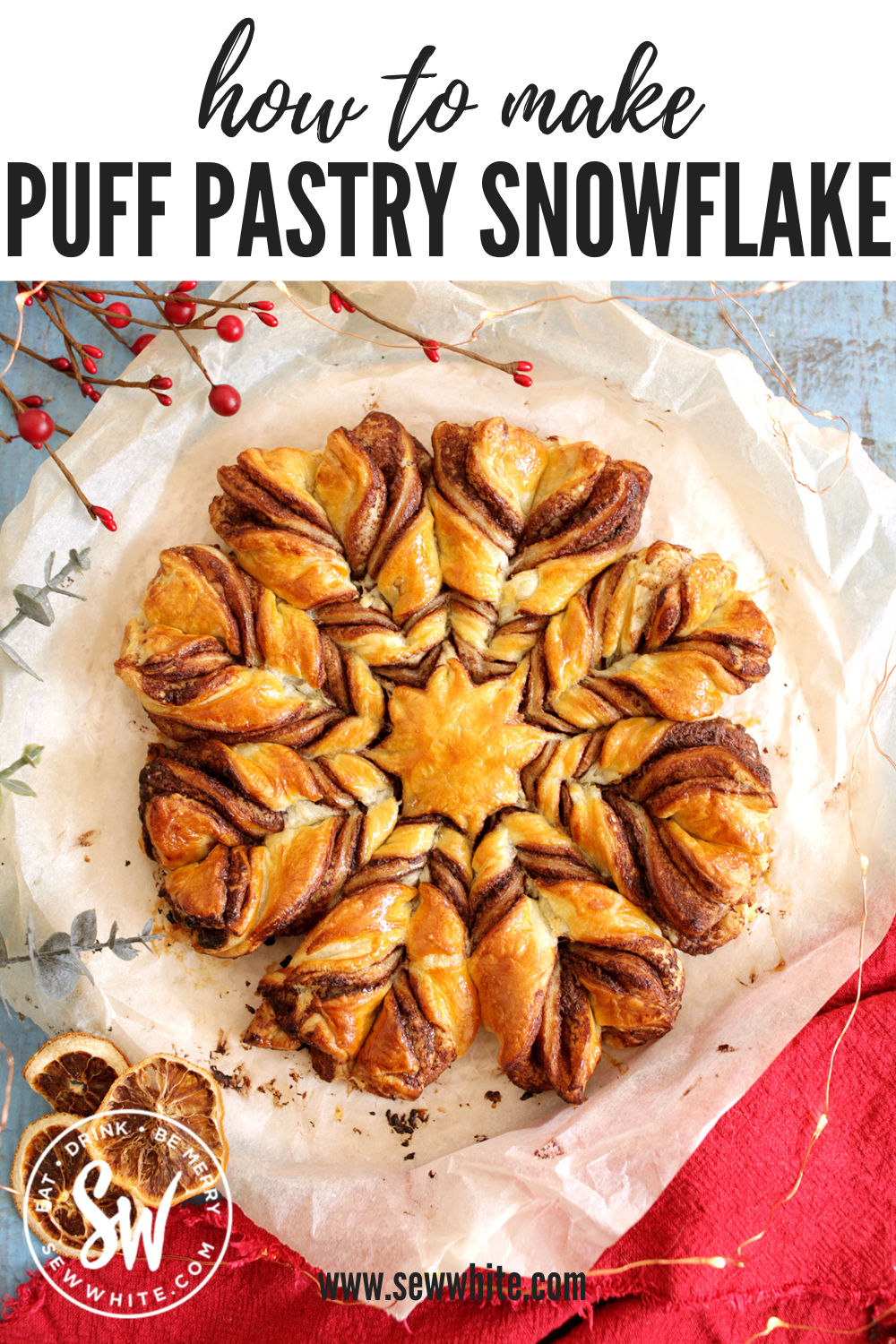 Nutella Puff Pastry Snowflake - Sew White