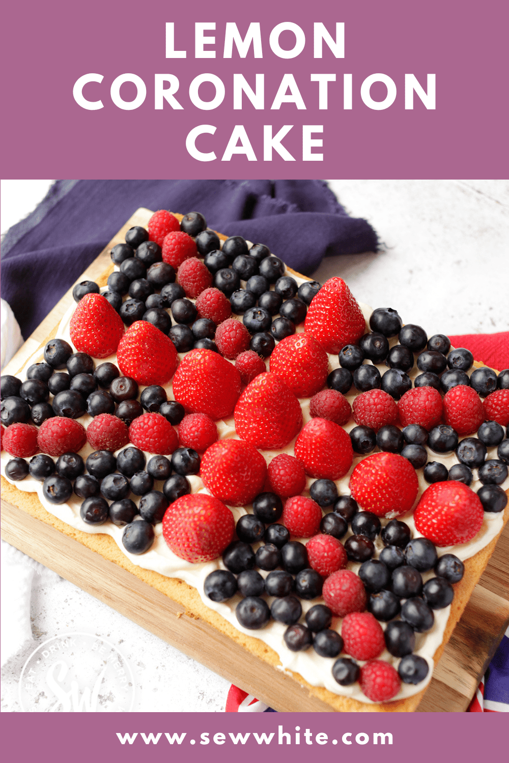 King Charles Coronation Cake - Sew White