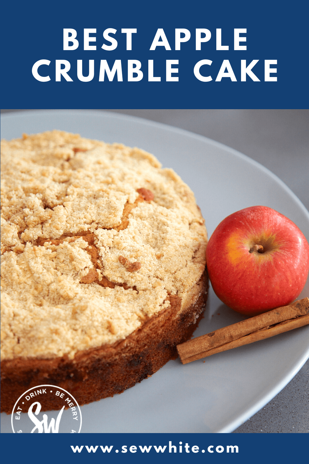 Apple Crumble Cake - Sew White