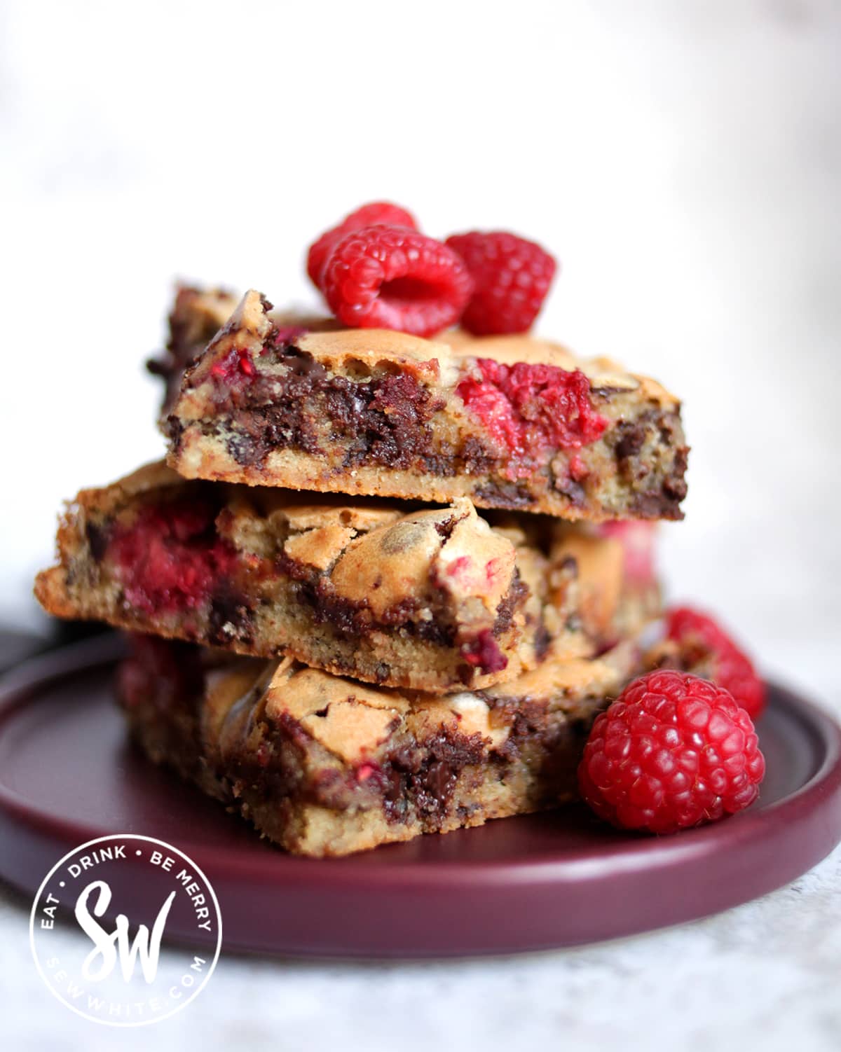 White Chocolate Raspberry Brownies