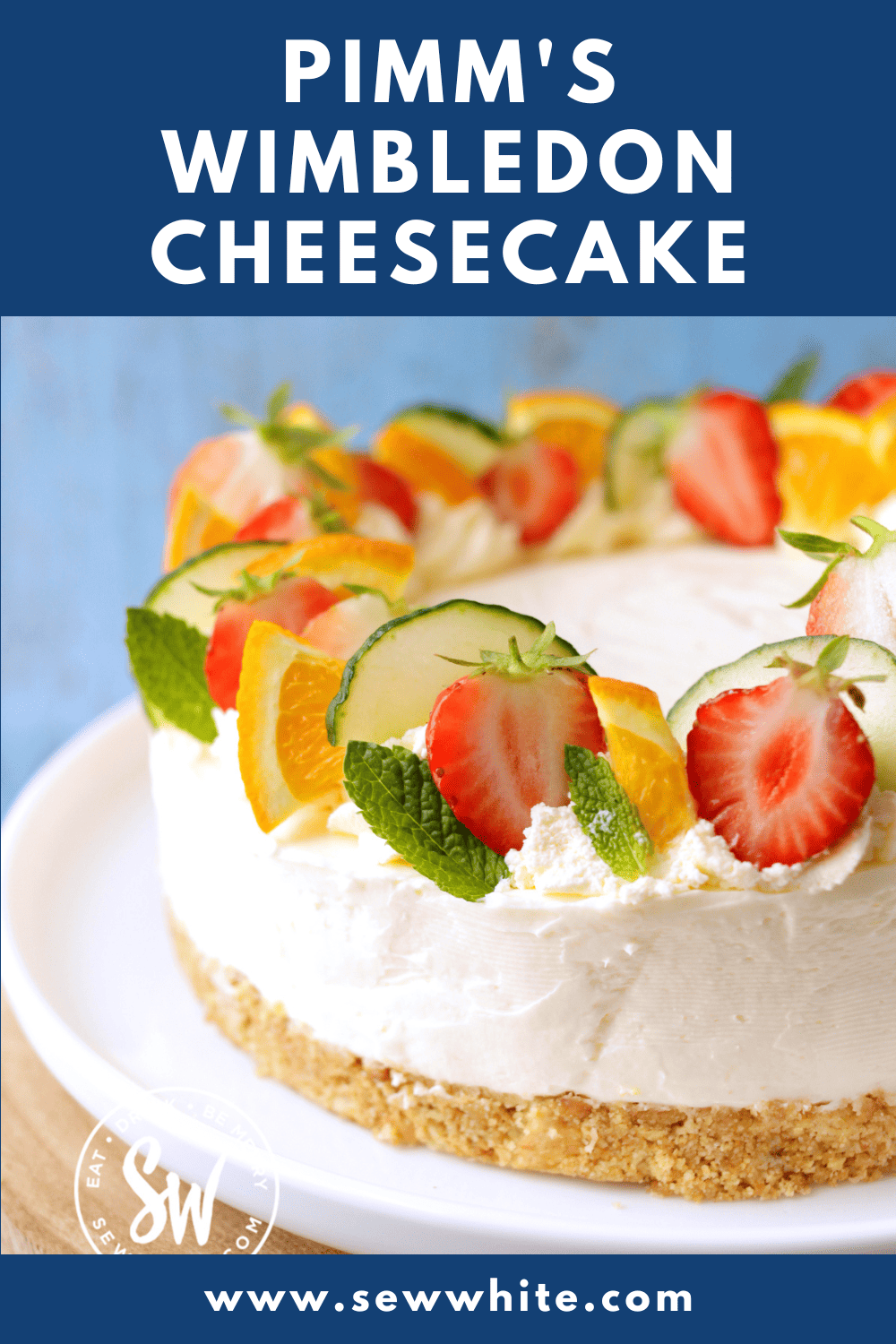 Pimm's Cheesecake - Sew White