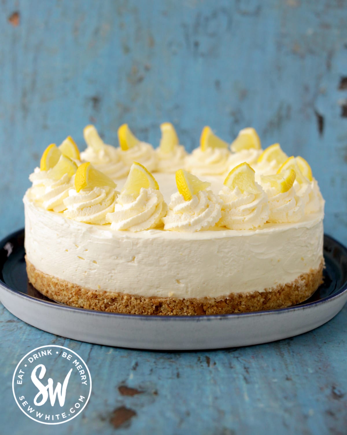 Easy Lemon Cheesecake - No Bake Recipe - Sew White