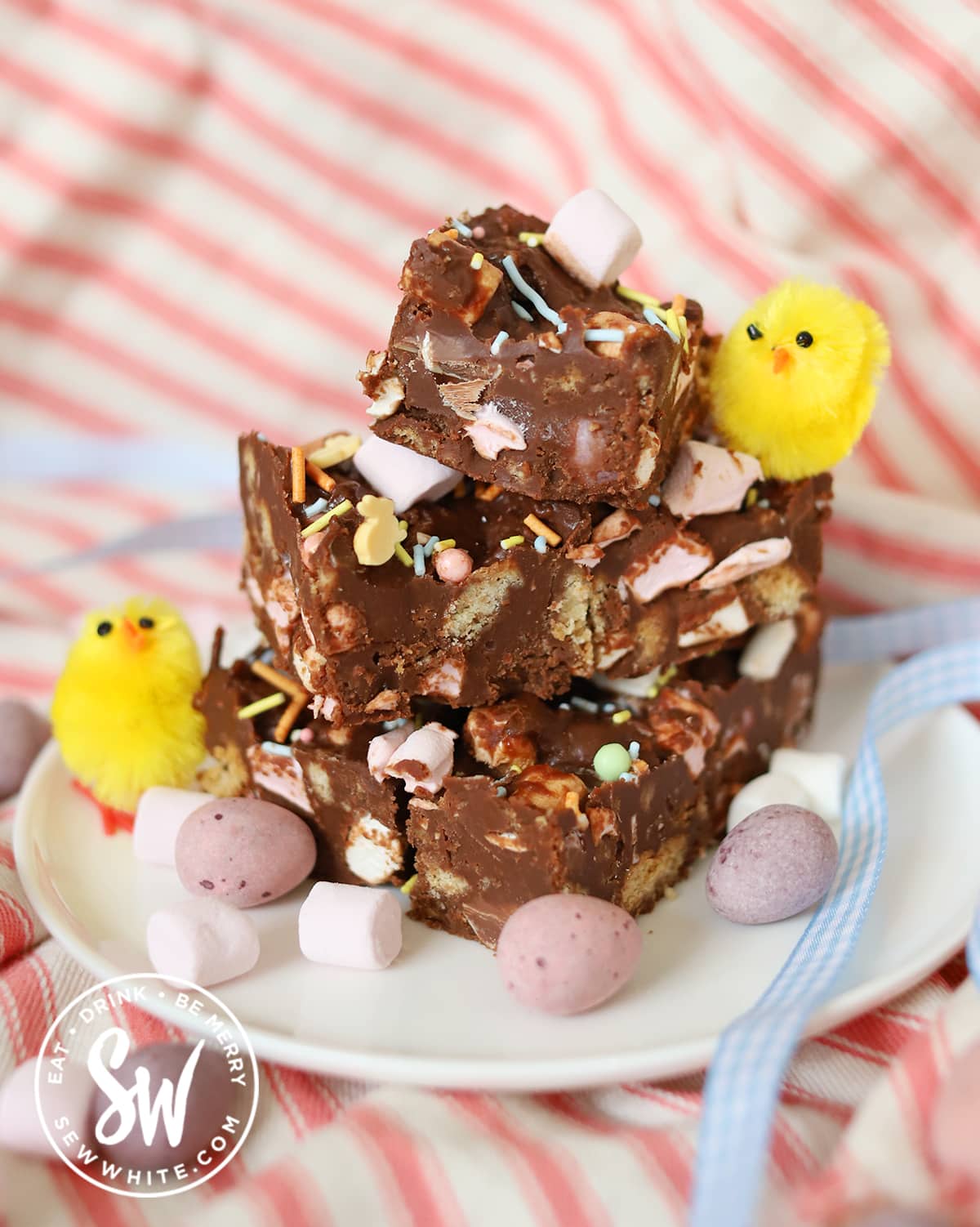 Easter Rocky Road With Mini Eggs - Sew White
